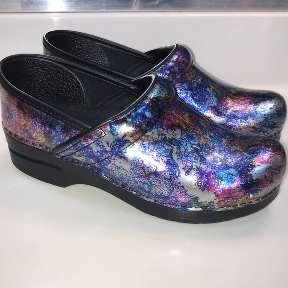 Dansko | Shoes | Dansko Womens Professional Metallic Multicolor Patent ...